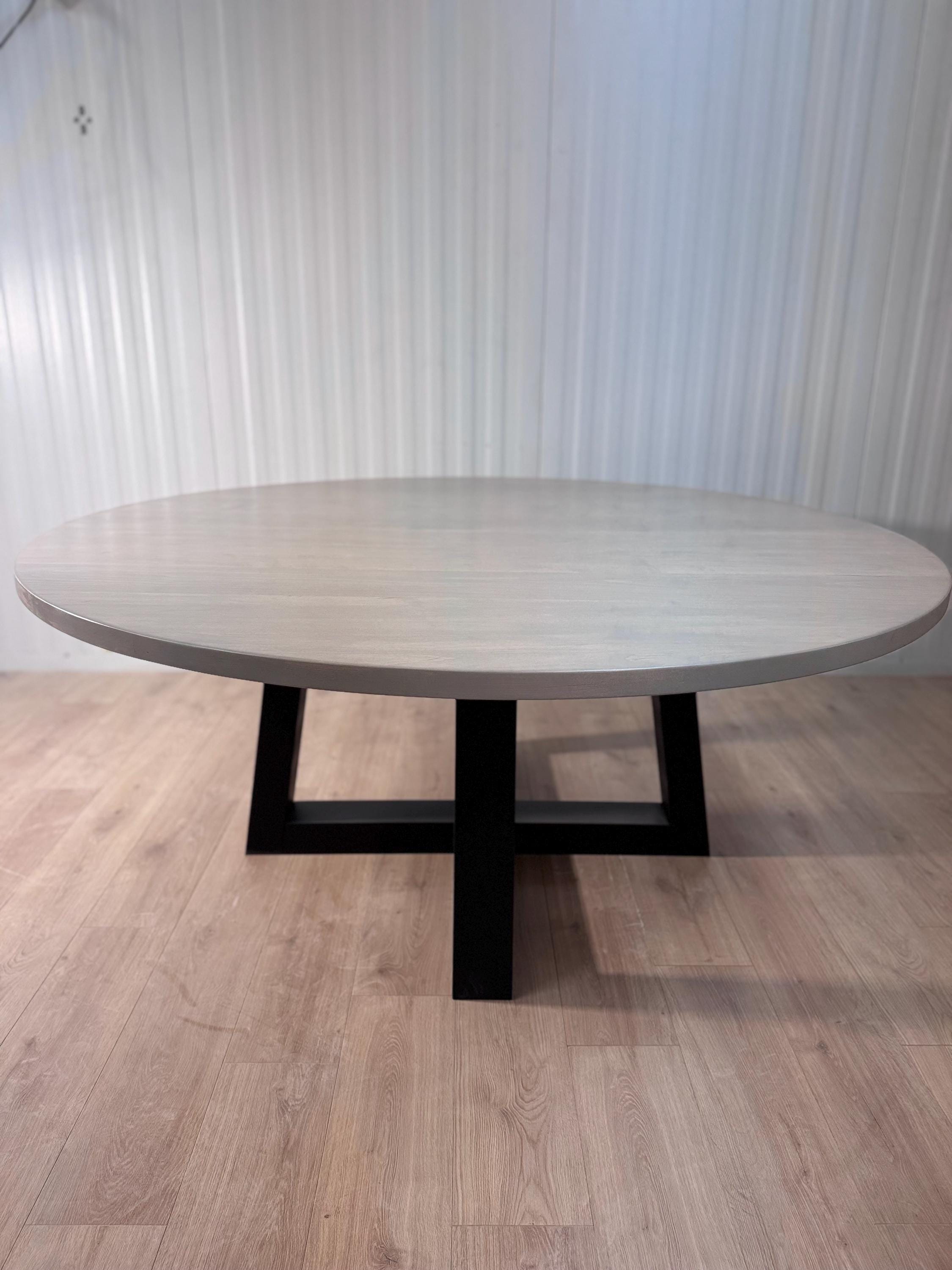 Handcrafted Round Wood Dining Table – Made Just for You – Trapezoid ...