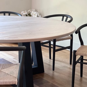 Handcrafted Round Wood Dining Table – Made Just for You – 72" Trapezoid ...