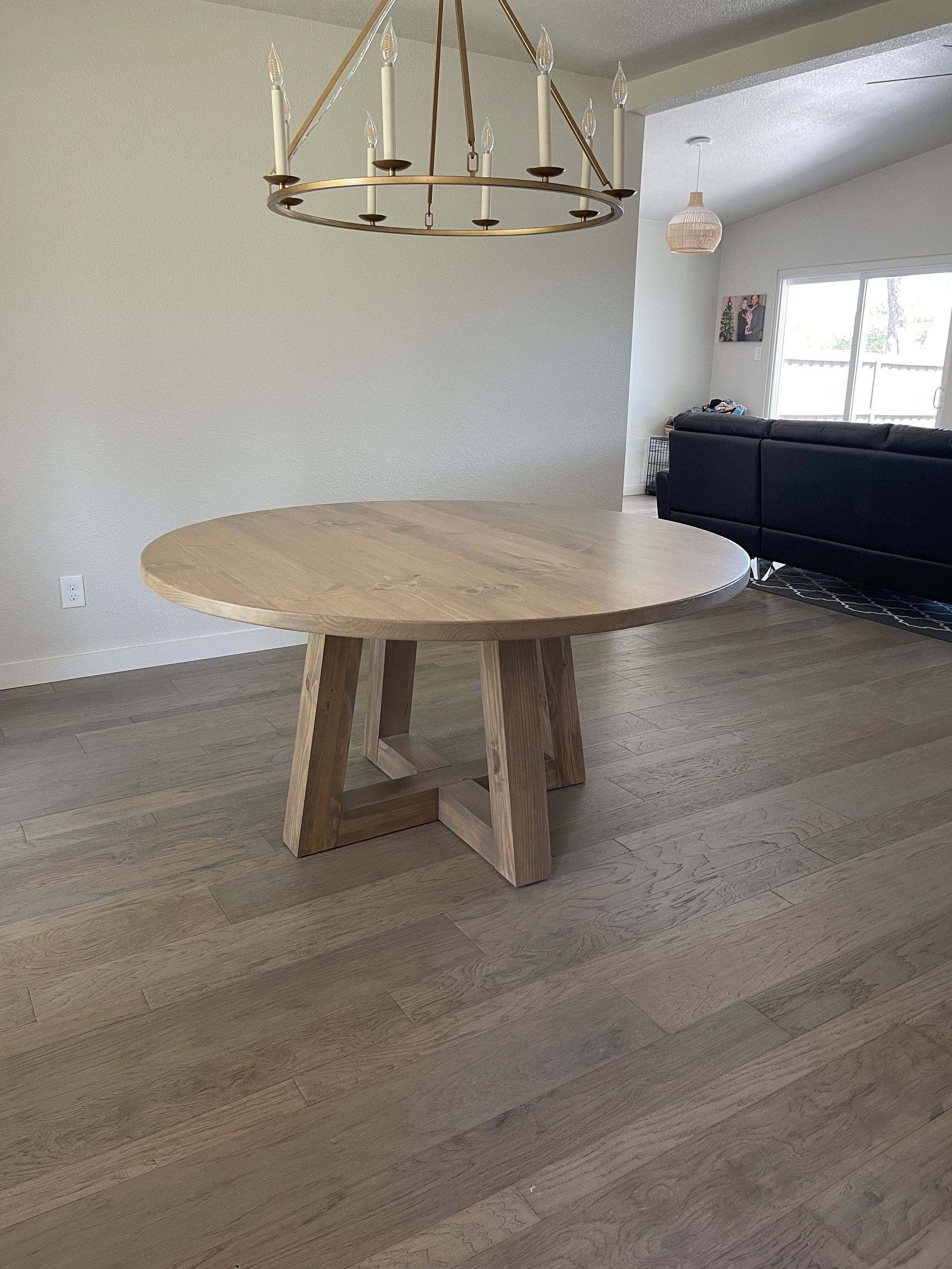 60 Trapezoid Round Dining Table, Handmade Table, Solid Wood ...