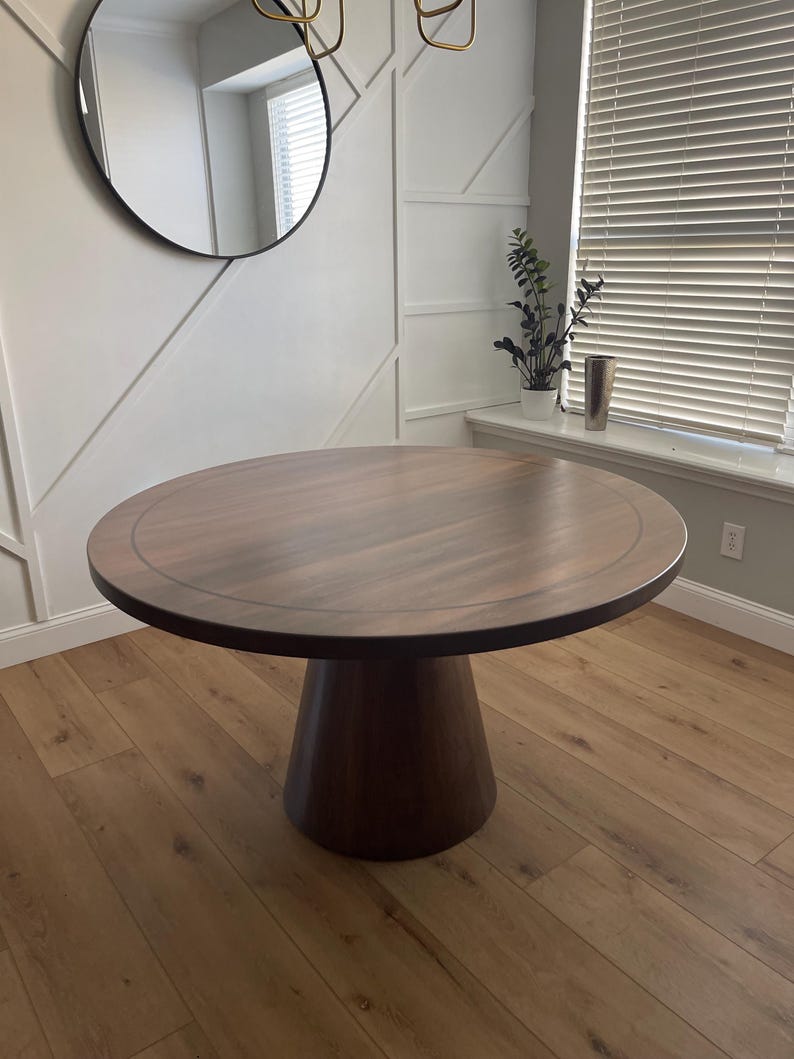 Handcrafted Round Wood Dining Table – Made Just for You – Cone Round Dining Table - Etsy