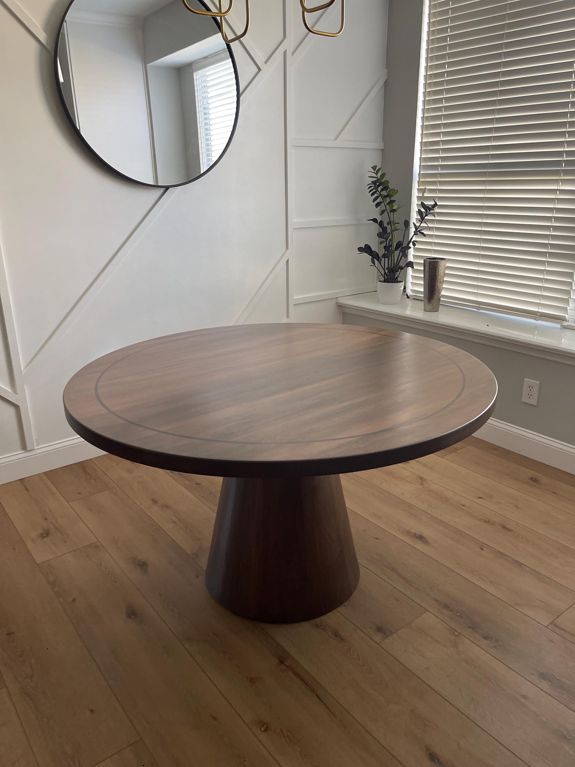 Handcrafted Round Wood Dining Table – Made Just for You – Cone Round ...