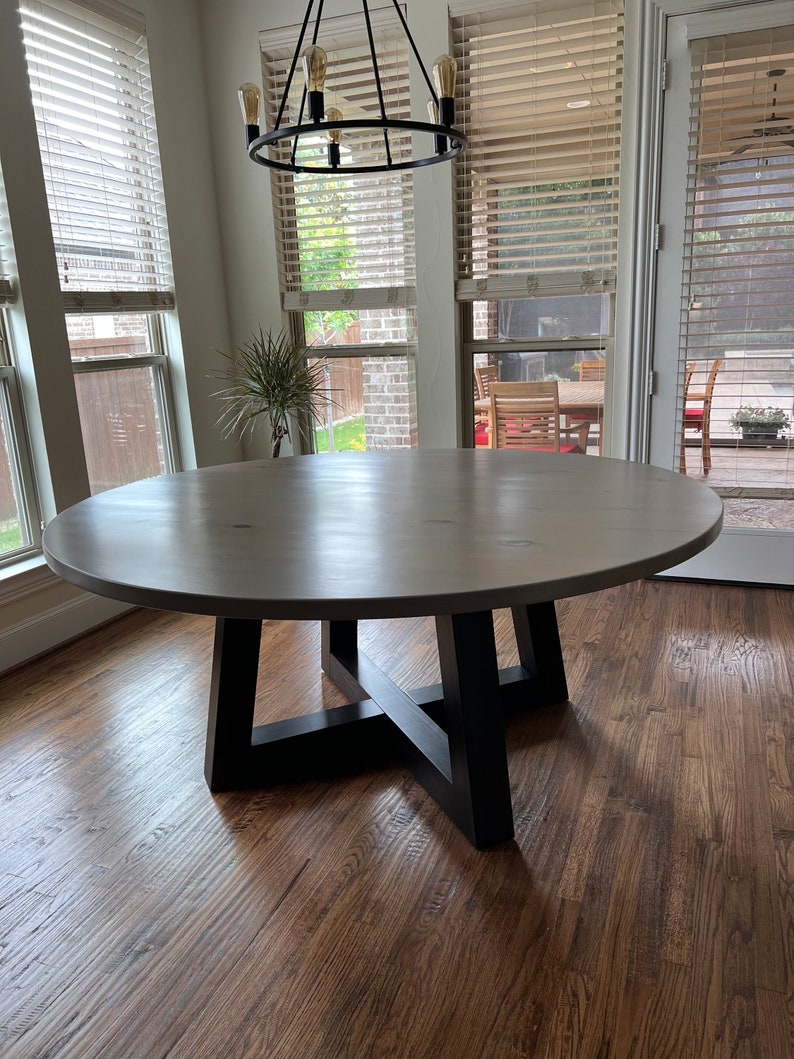 The Trapezoid the Woodhills 72 Trapezoid Round Dining Table - Etsy