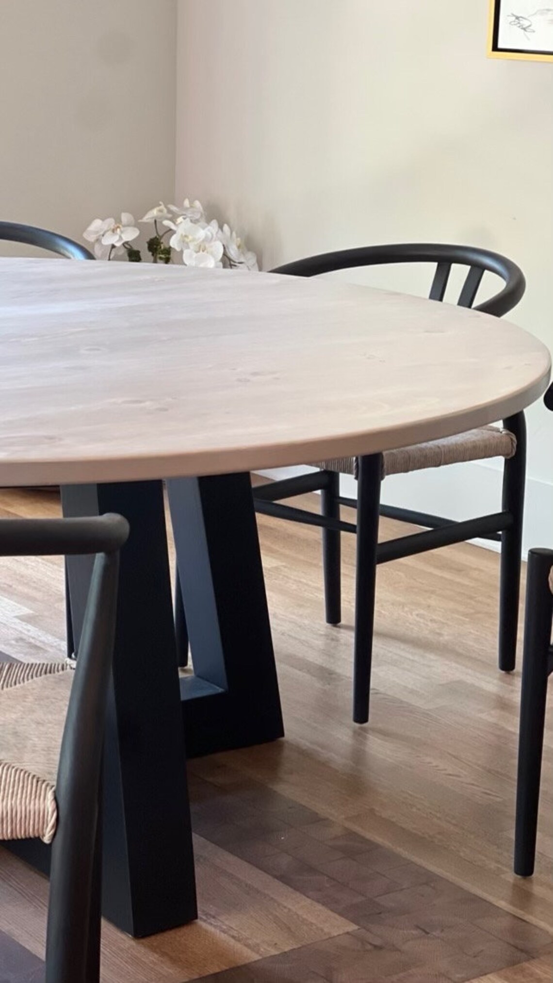 Handcrafted Round Wood Dining Table – Made Just for You – 72" Trapezoid Round Dining Table - Etsy