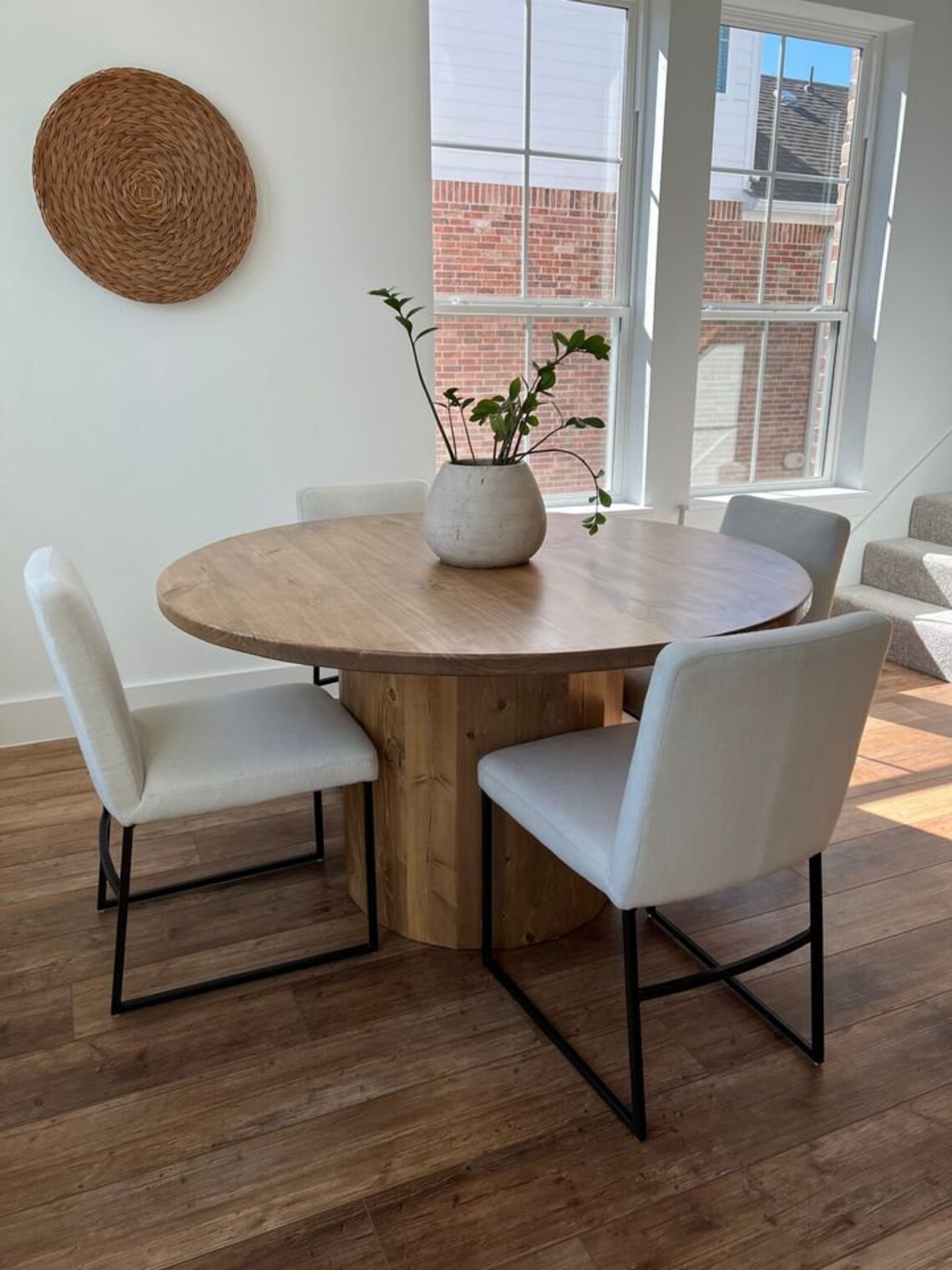 The Cylinder | the Woodhills 54" Cylinder Round Dining Table - Etsy