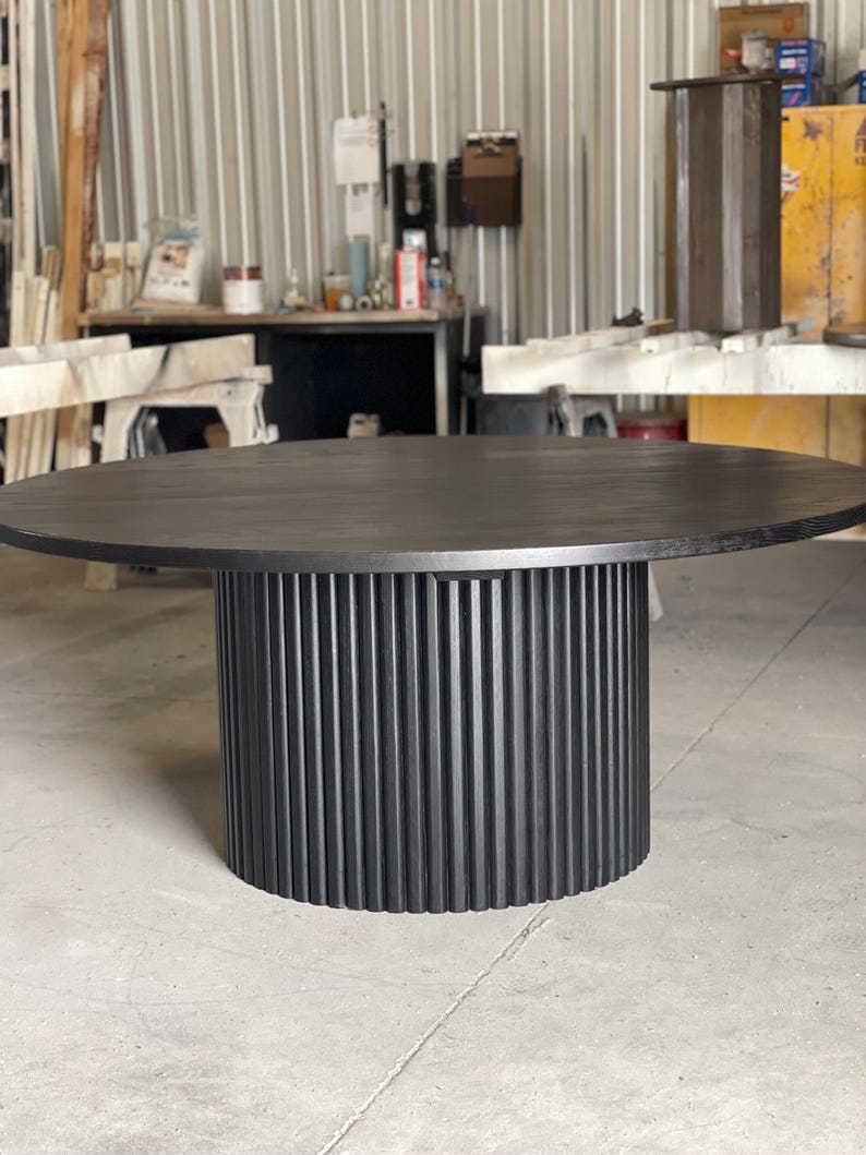 The Fluted | the Woodhills Fluted Round Dining Table - Custom Furniture ...
