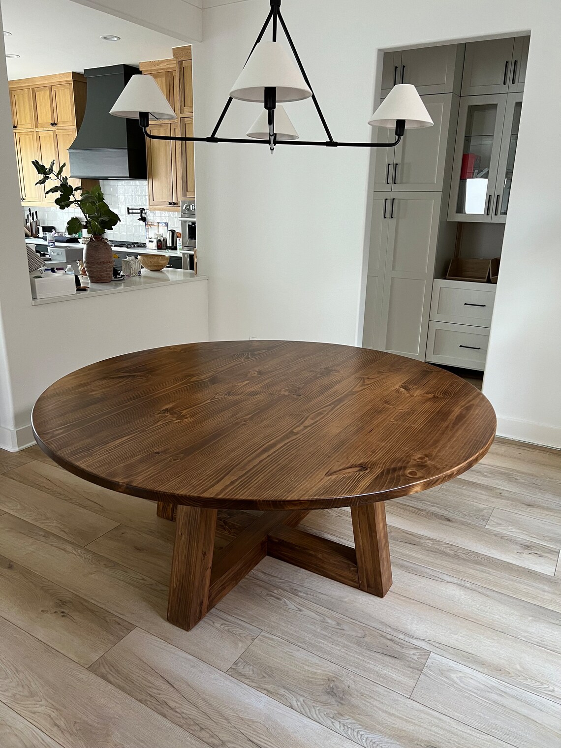 The Trapezoid the Woodhills 72 Trapezoid Round Dining Table - Etsy