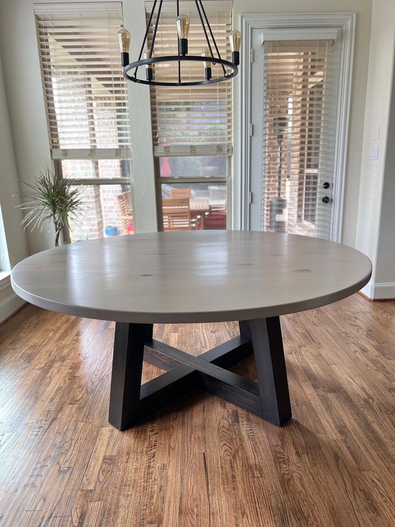 The Trapezoid the Woodhills 72 Trapezoid Round Dining Table - Etsy