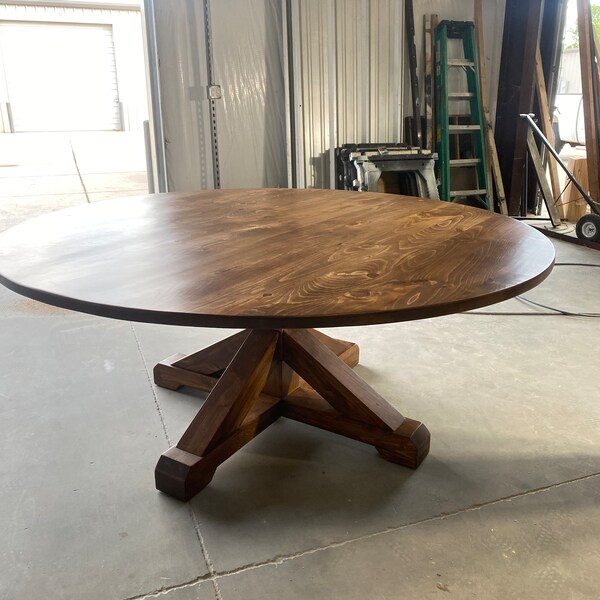 Farmhouse Round Dining Table - Etsy