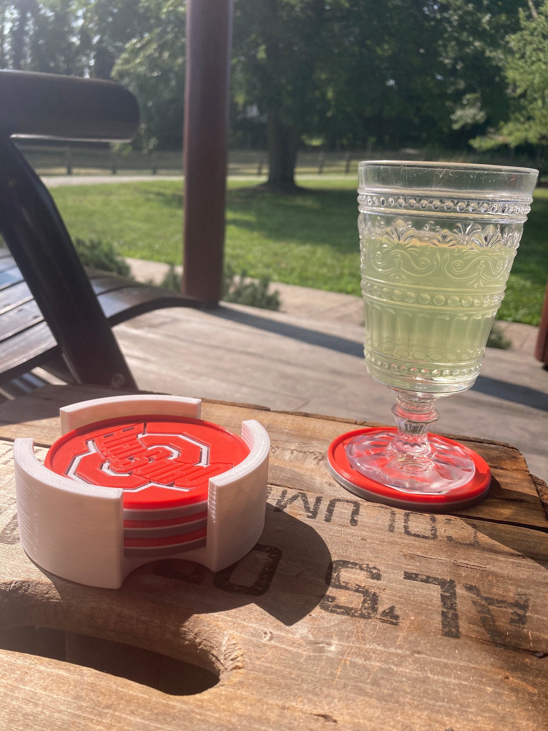 Ohio State Coasters OSU Coasters Ohio State Themed Coasters Ohio State ...