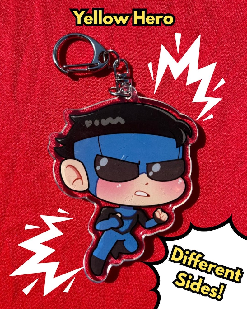Invincible Epoxy Acrylic Chibi Keychains TV Comic Show - Etsy