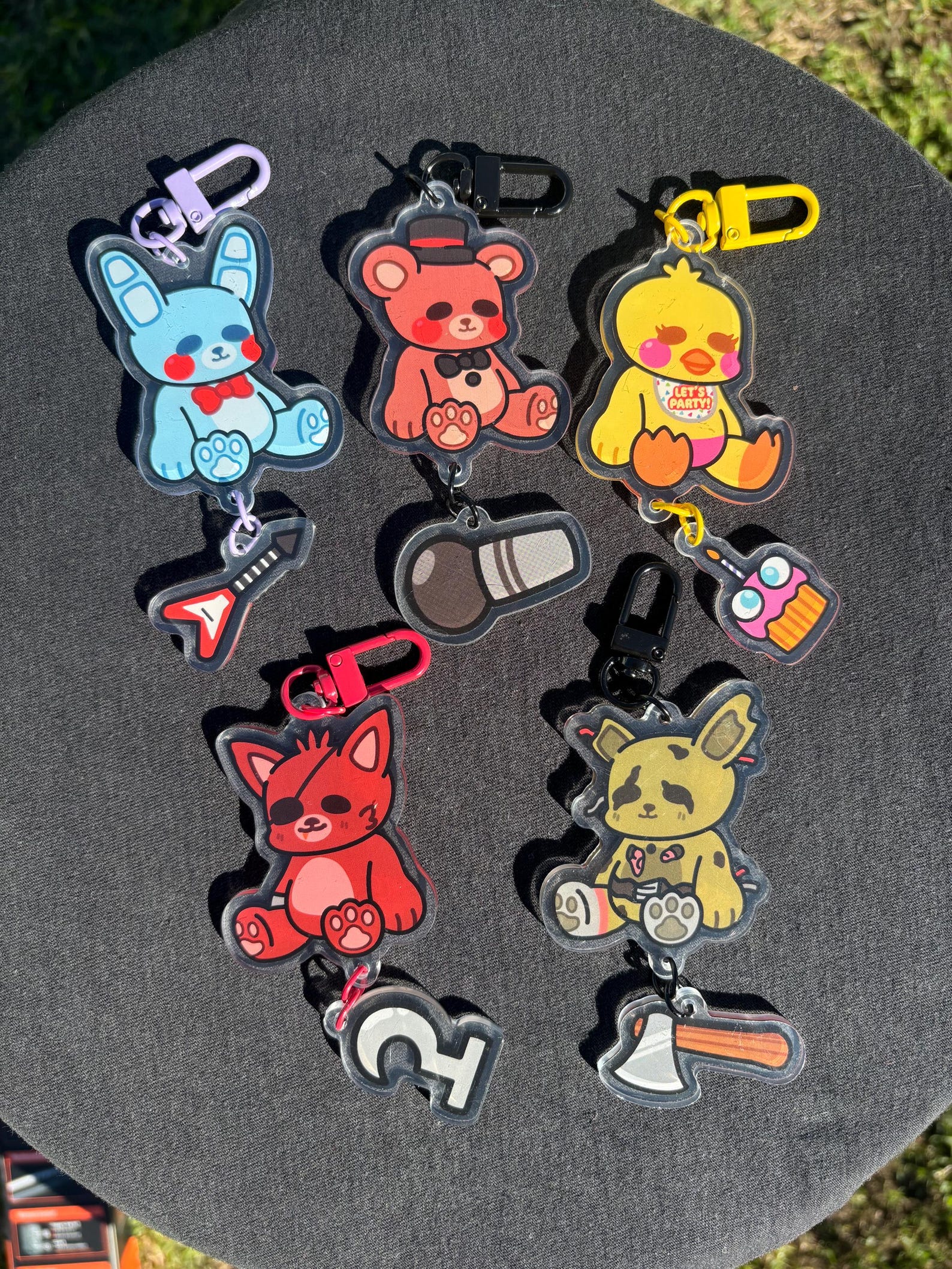 Five Nights at Freddy’s 1 & 2 FNAF Keychains With Small Charm - Etsy