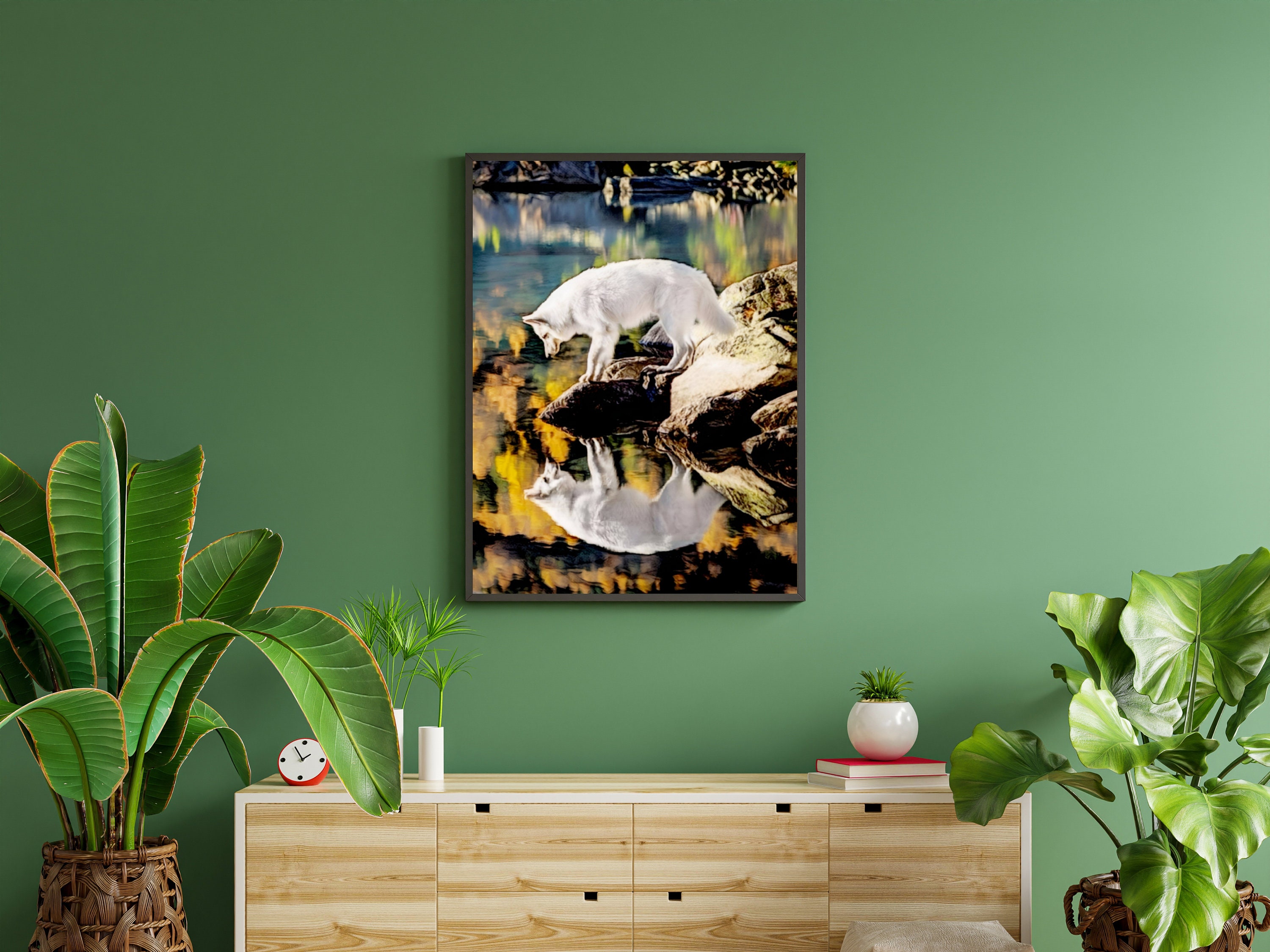 Wolf Hand Drawn Art Print, Printable Wolf Art, Wolf Print Digital ...