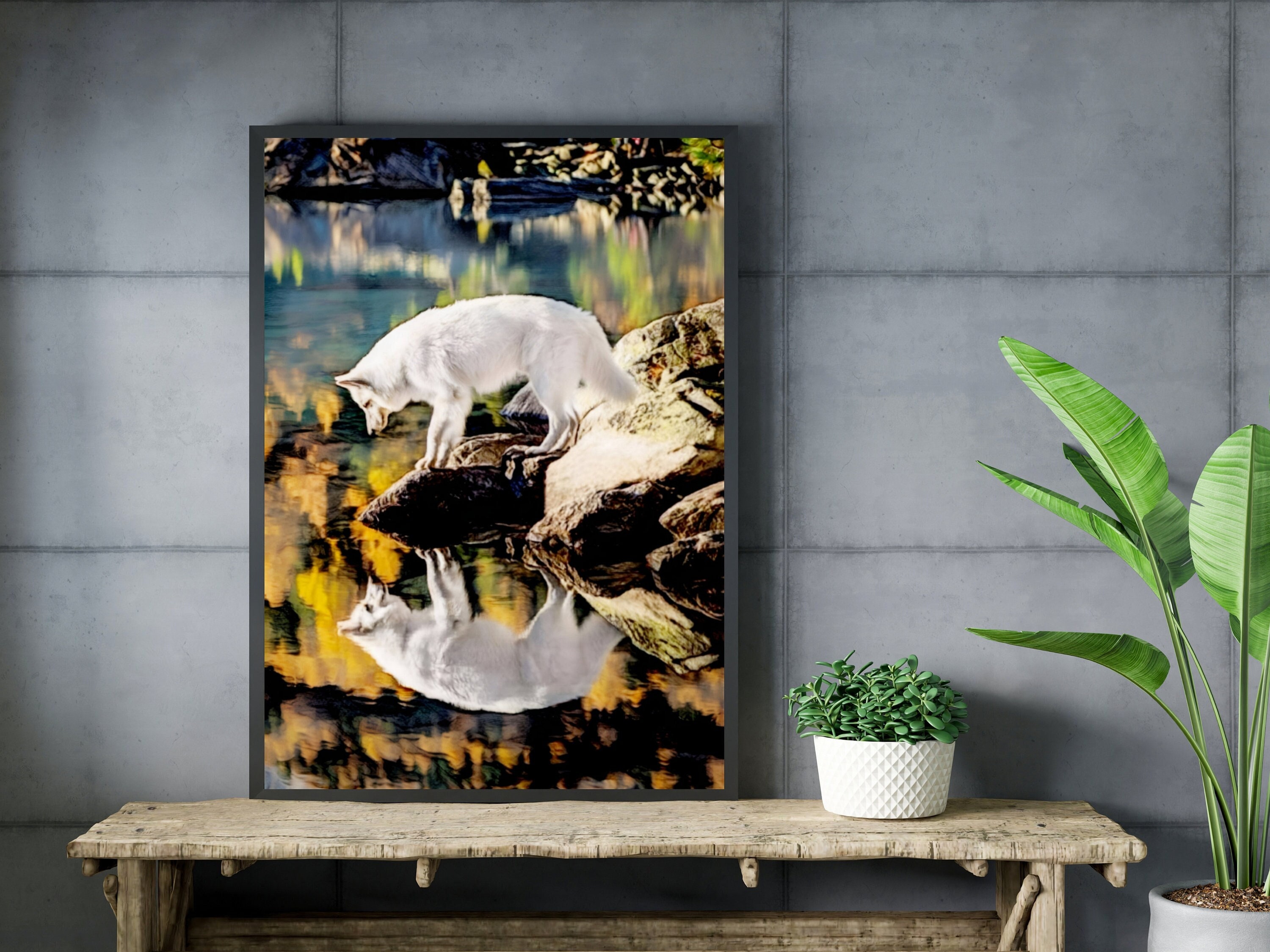 Wolf Hand Drawn Art Print, Printable Wolf Art, Wolf Print Digital ...