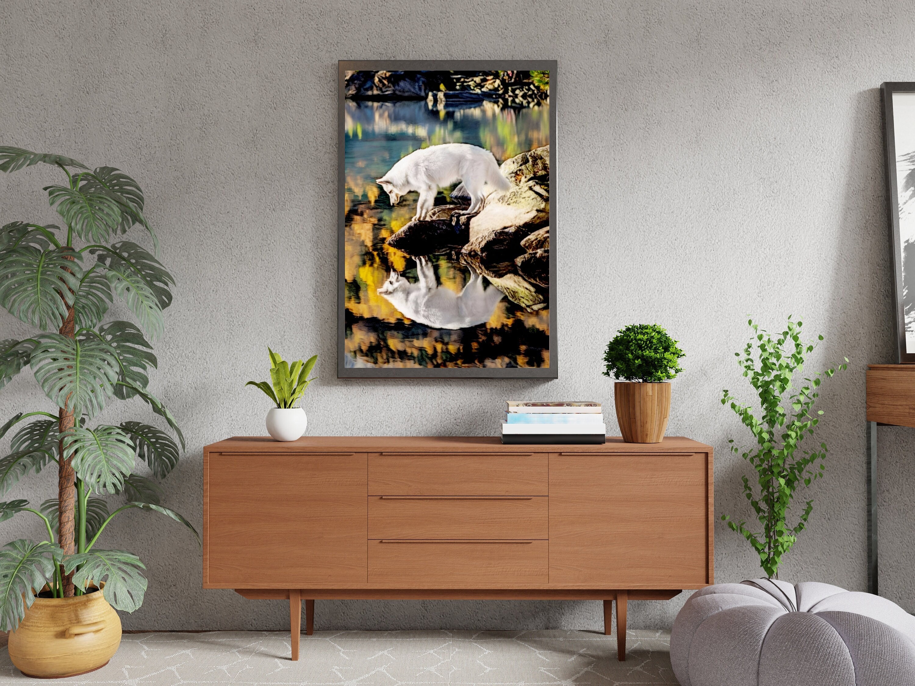 Wolf Hand Drawn Art Print, Printable Wolf Art, Wolf Print Digital ...