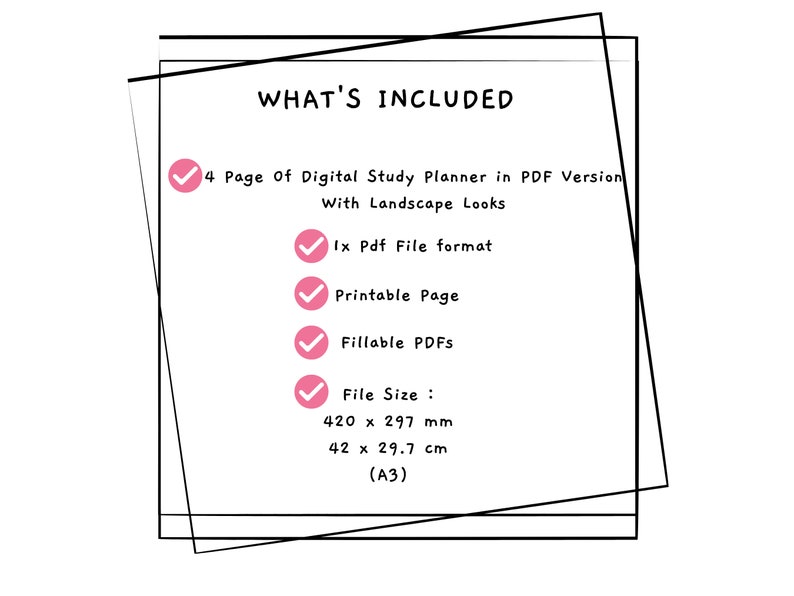 4 Page of Digital Study Planner/ Class Schedule / Printable Planner ...