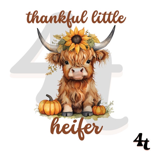 Highland Cow Thanksgiving Png - Etsy