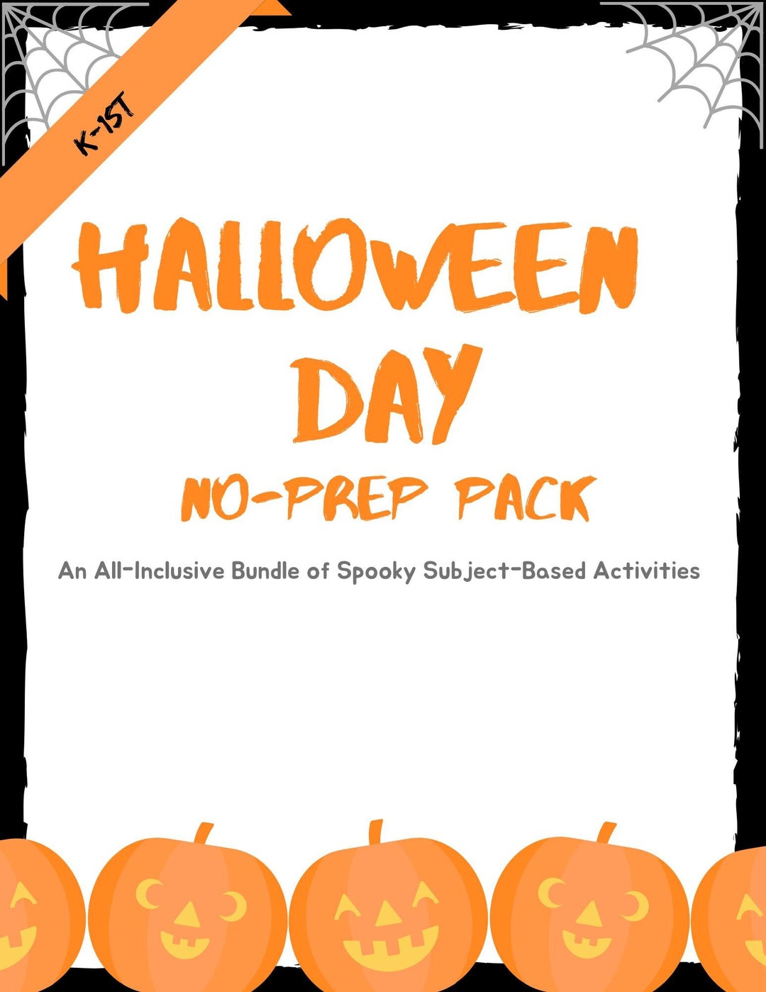 K-1st NO-PREP Halloween Lesson Plans (4 Subjects) - Etsy