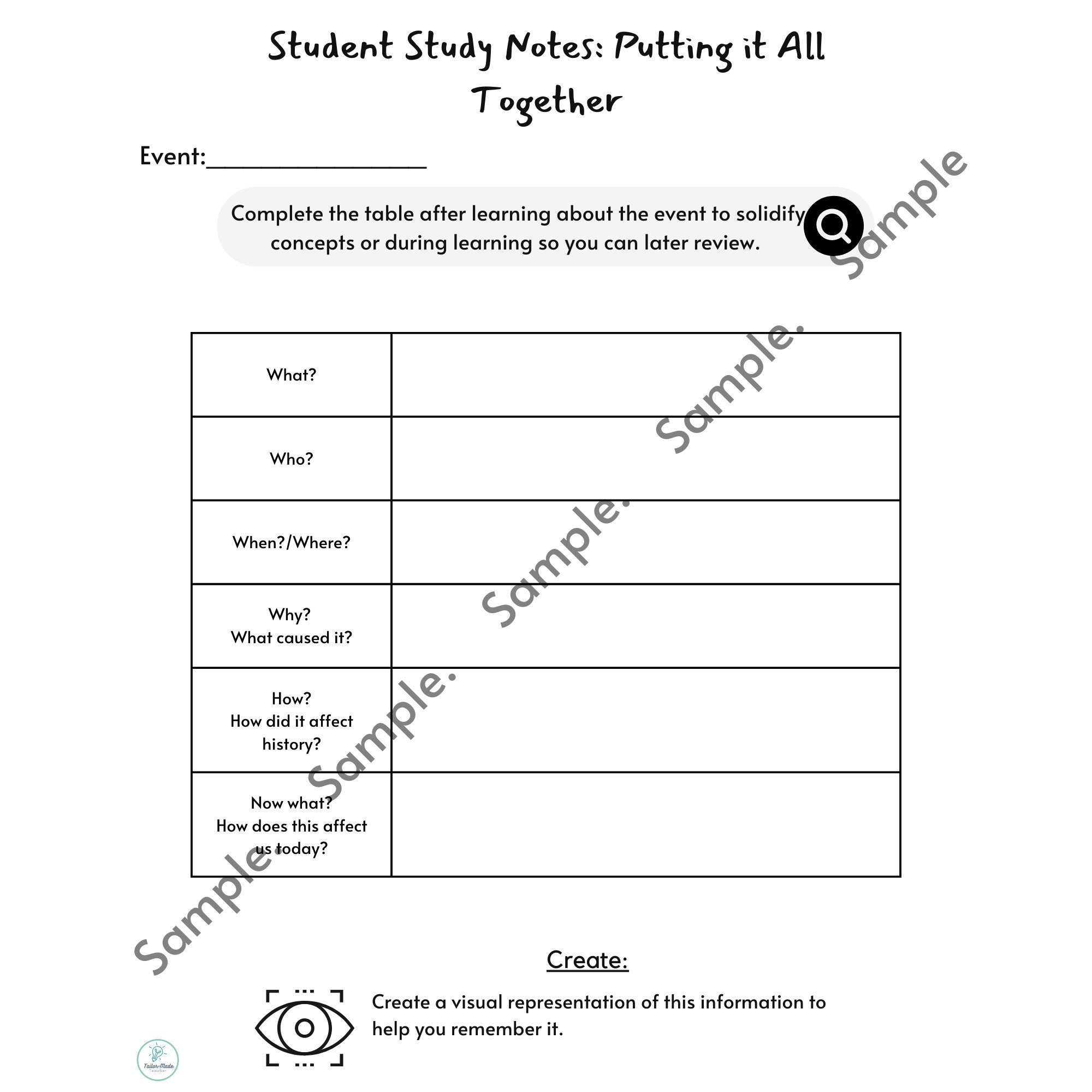 Student Study Notes Pack: History - Etsy