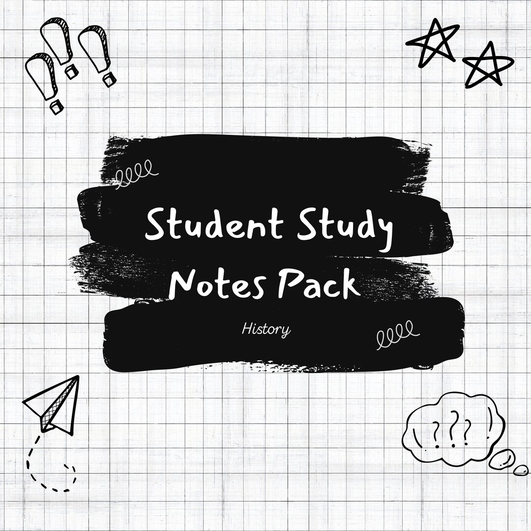 Student Study Notes Pack: History - Etsy