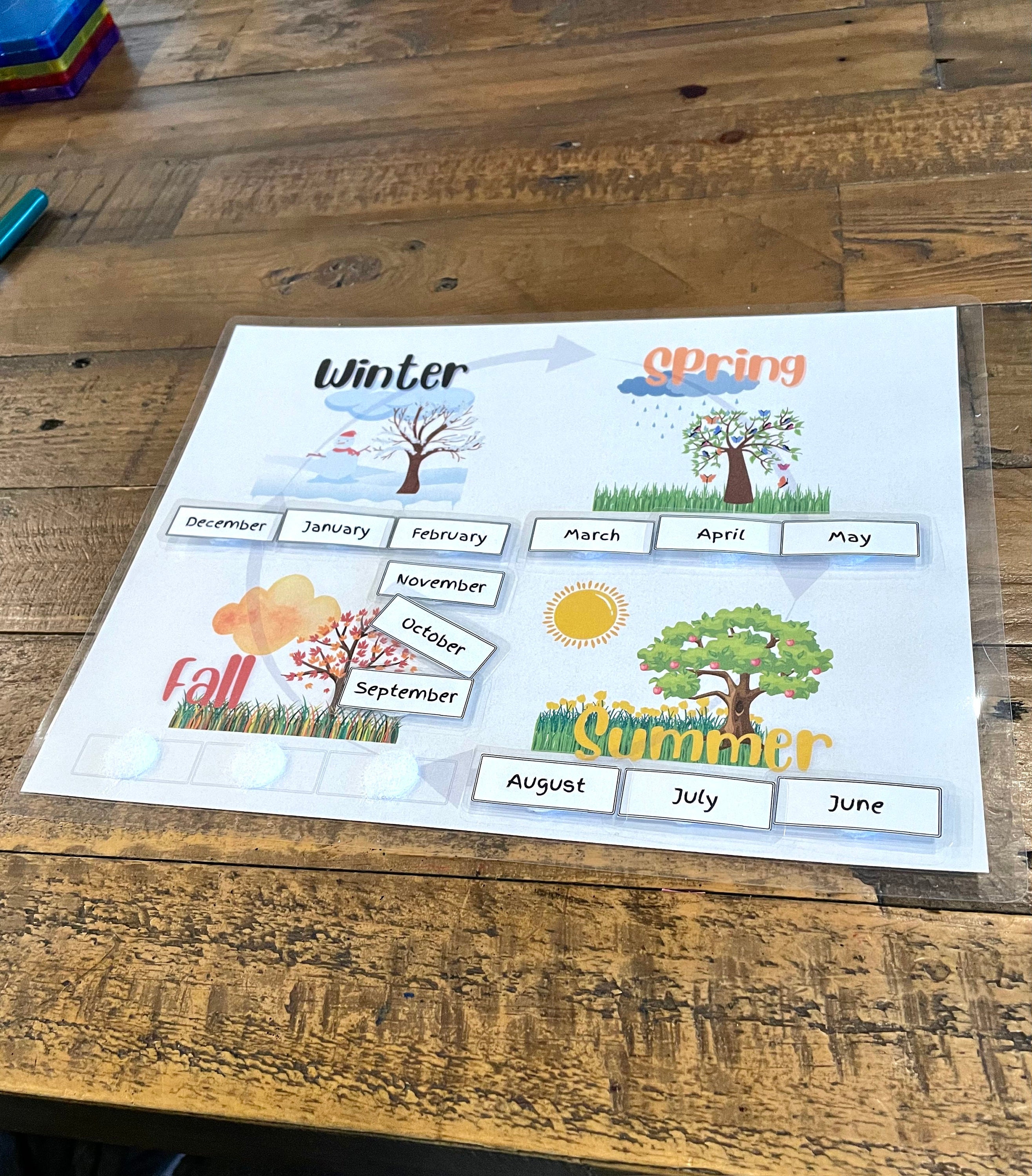 Seasons Worksheet, Season Matching Months, Months Activity - Etsy