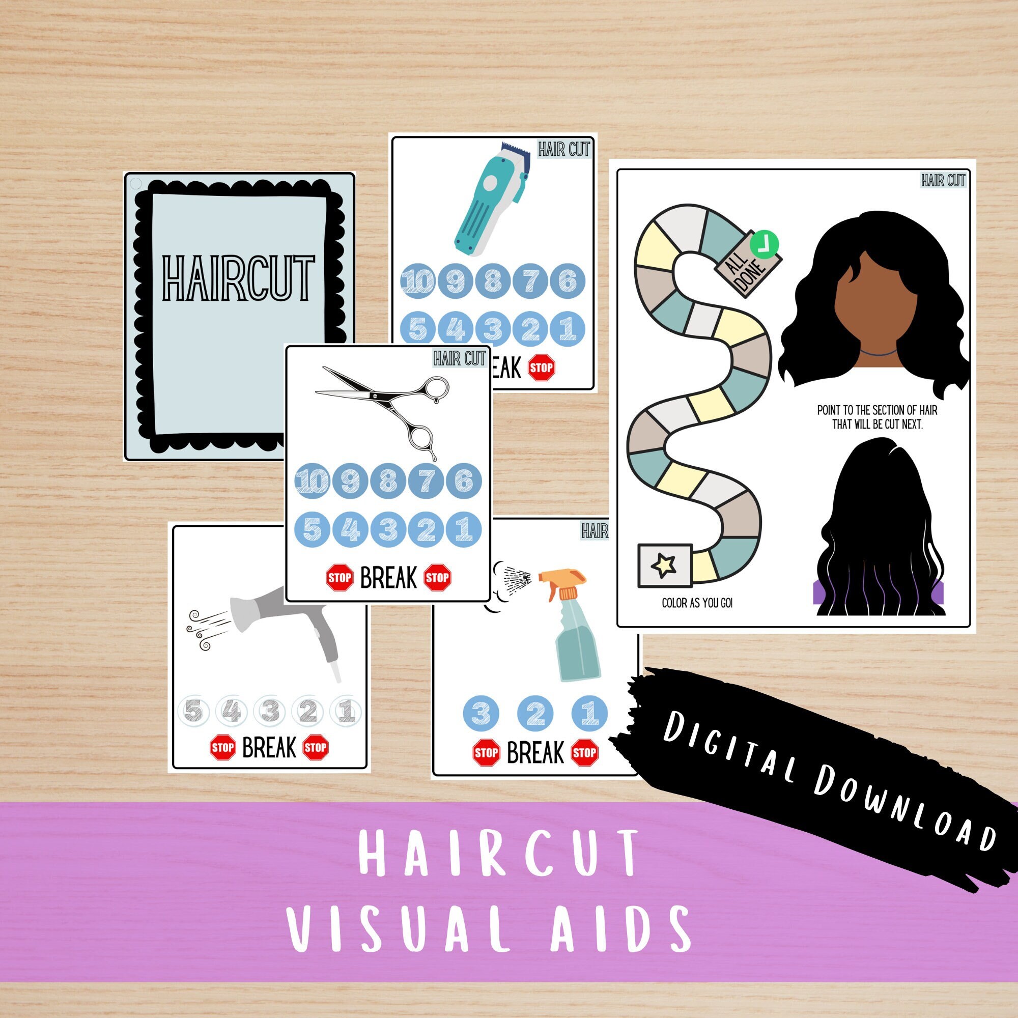 Autism Haircut, Haircut Visual Aid, SPD Haircut, Social Story Haircut ...