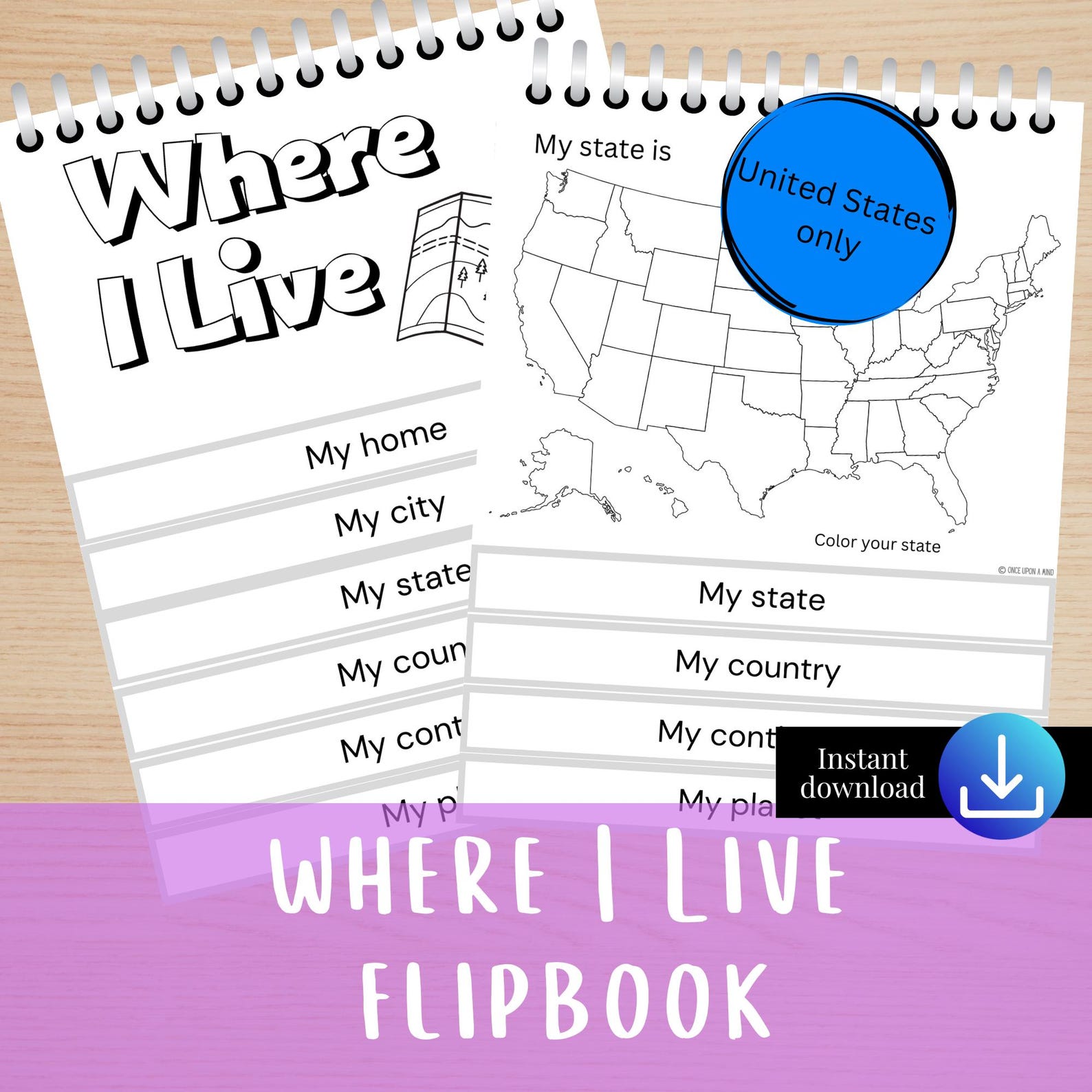 Where I Live Flipbook, Homeschool Geography, Learn Your Address ...