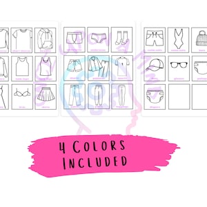 Kids Clothing Labels With Large Pictures, Child Clothes Visual Aid ...