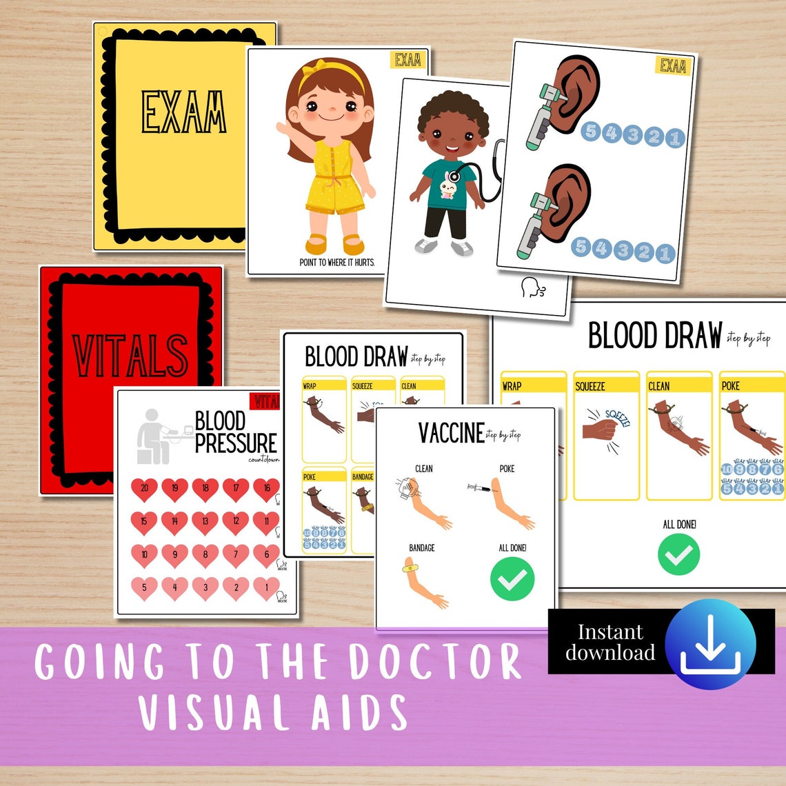 Autism Adaptive Medical Exam Visual Guides, Visual Schedule, Autism ...