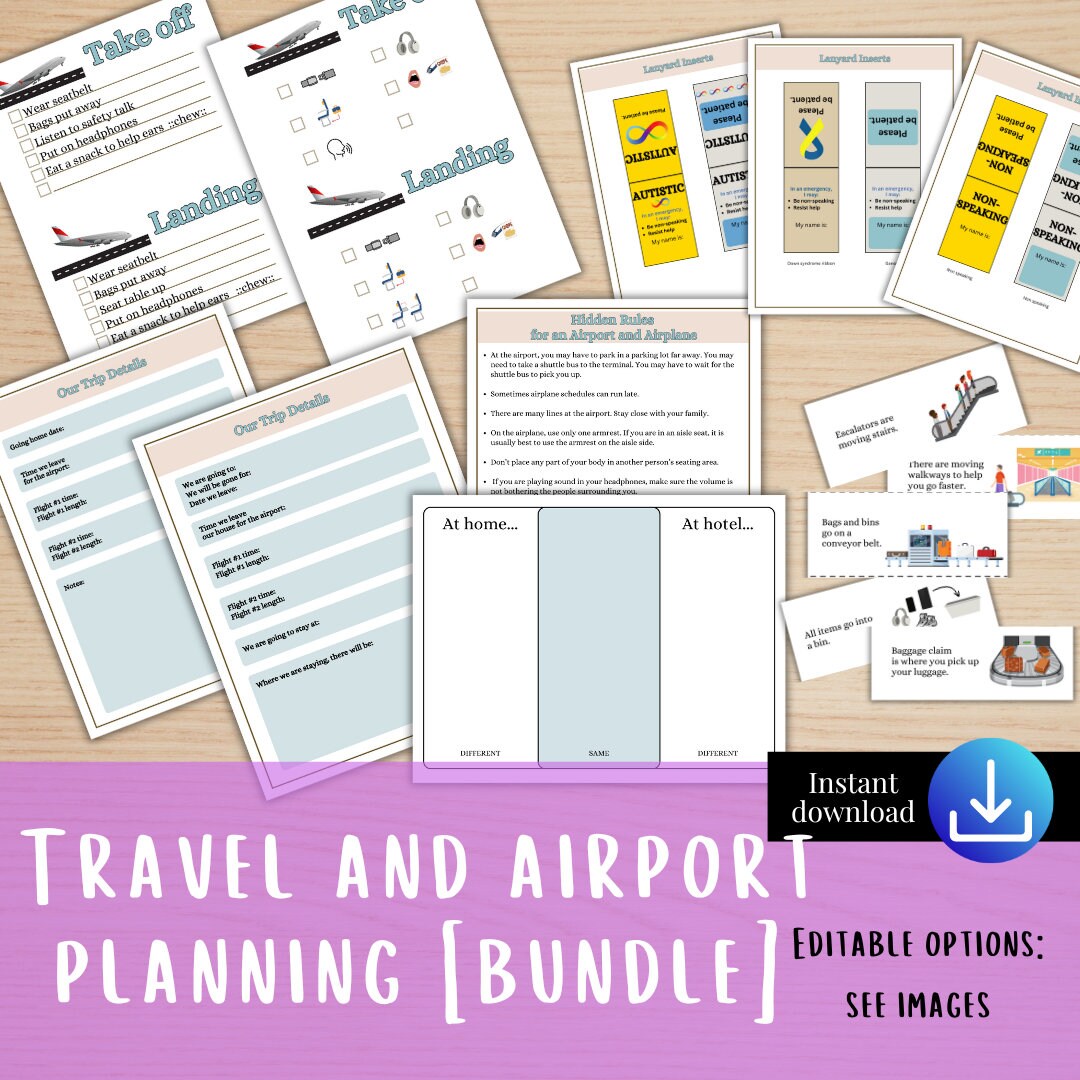 Autism Airport Travel Plan, Airport Social Story, Airplane Steps ...