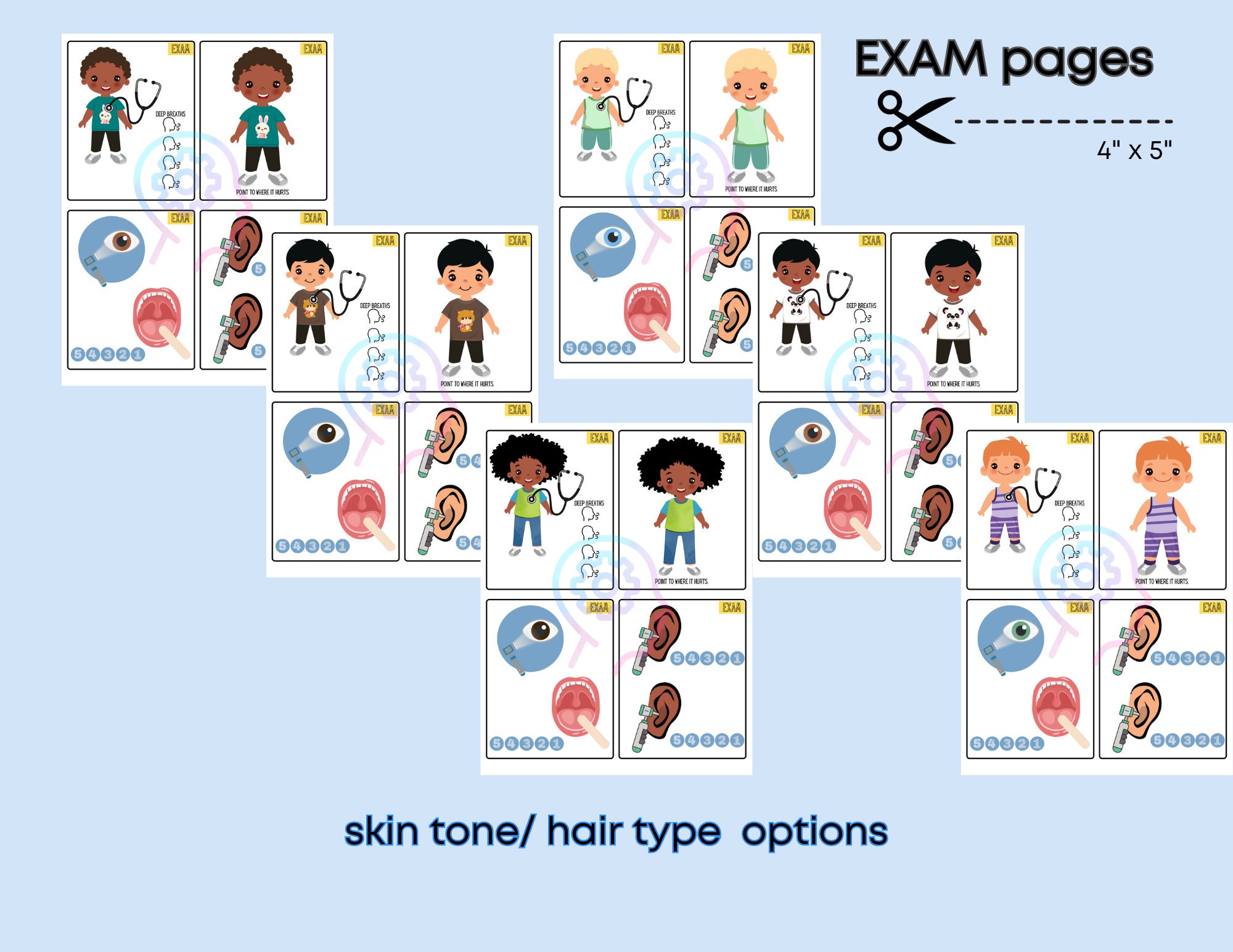 Autism Adaptive Medical Exam Visual Guides, Visual Schedule, Autism ...