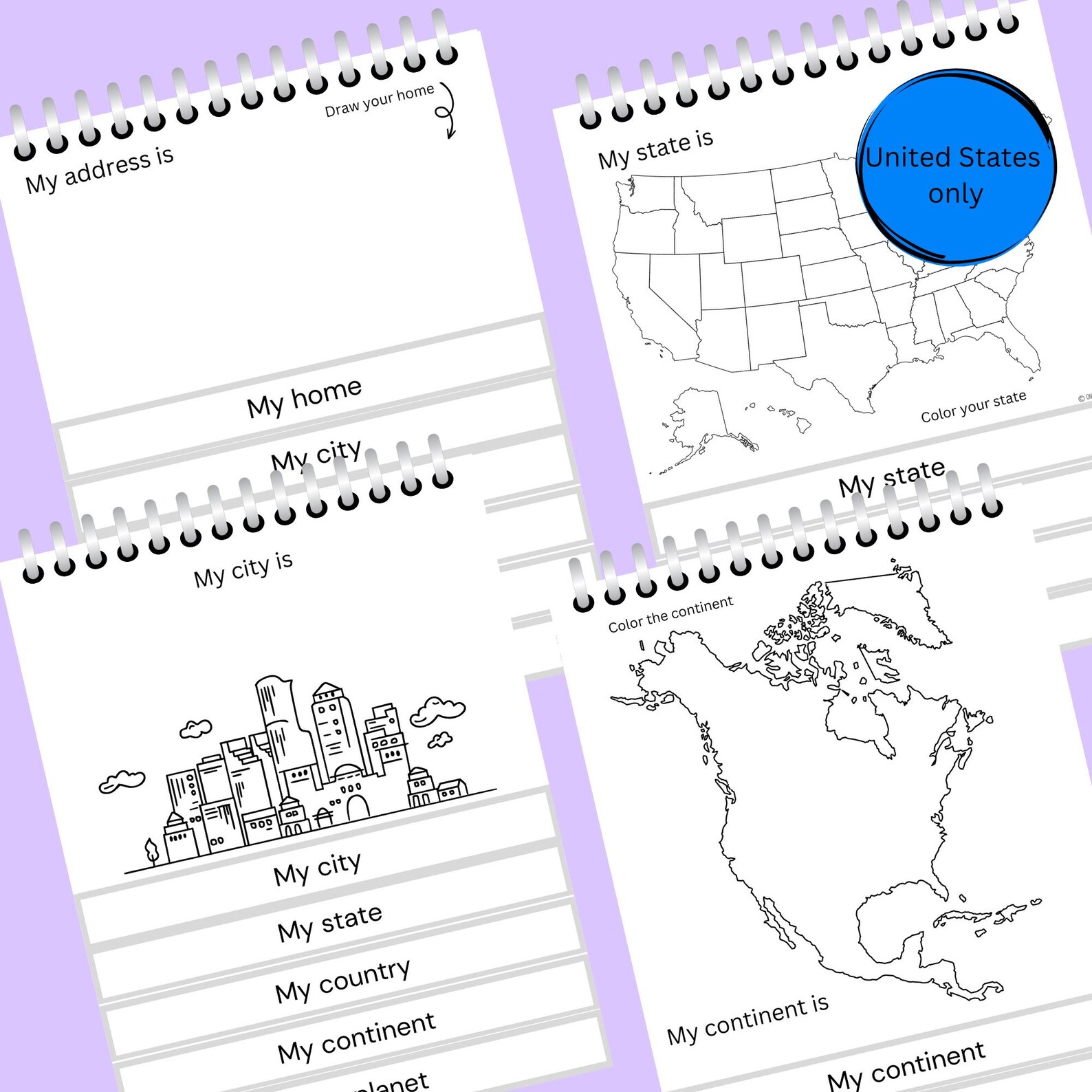 Where I Live Flipbook, Homeschool Geography, Learn Your Address ...