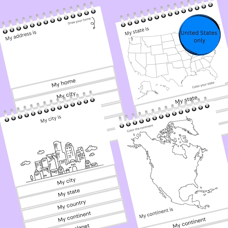 Where I Live Flipbook, Homeschool Geography, Learn Your Address ...