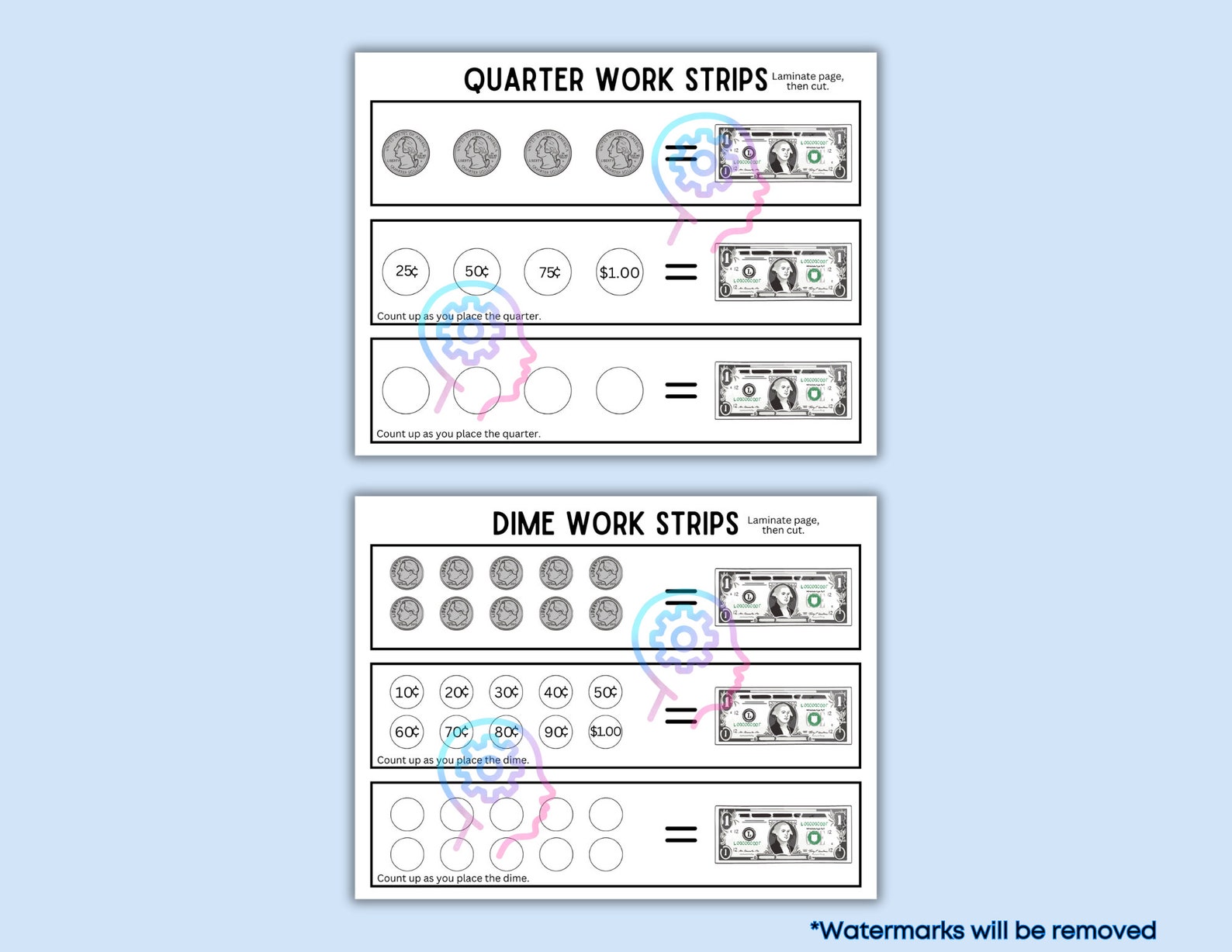 Build to a Dollar Advanced Coin Activity, Money Value US Coins ...