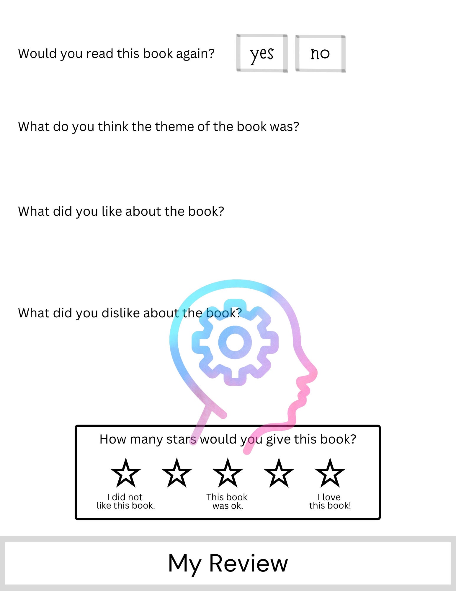 Reading Comprehension Bundle, Reading Log, Homeschool Book Report, Book ...