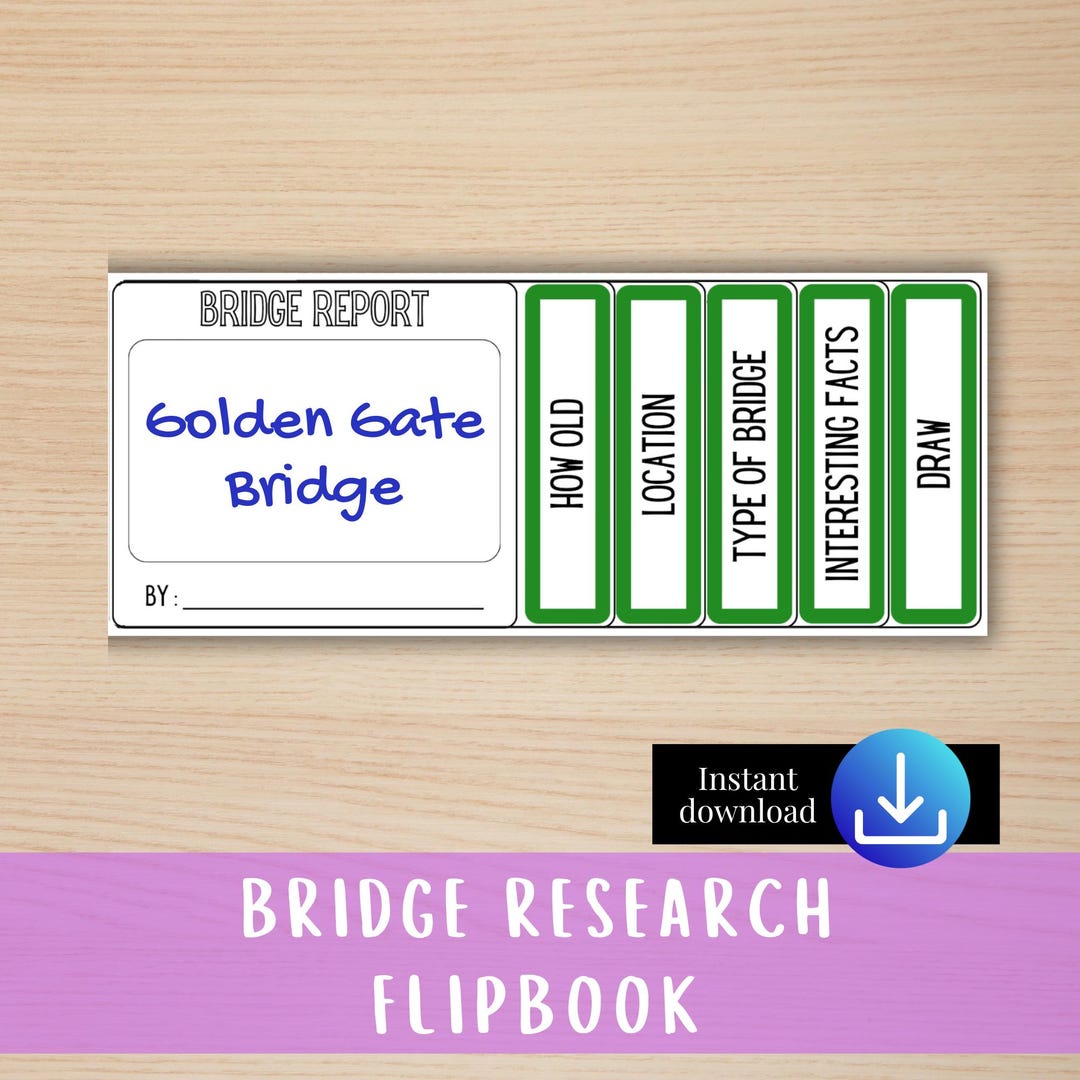 Bridge Research Flipbook, Homeschool Science Engineering Activity ...