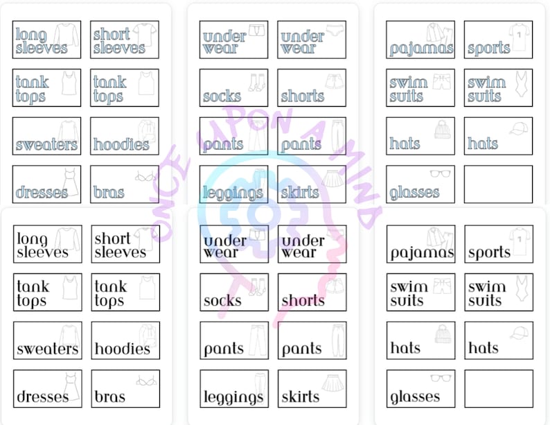 Clothing Labels Closet Drawer Labels Dresser Drawer Labels - Etsy