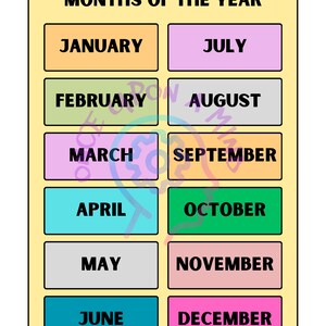 Months of the Year Matching Worksheet Printable, Kindergarten ...