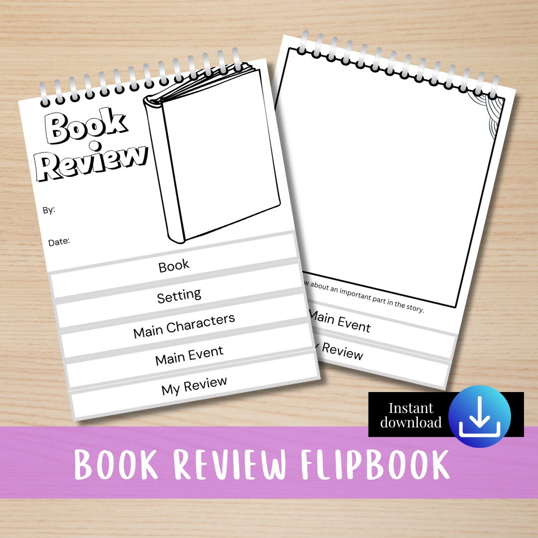 Book Review Flipbook, Book Report, Homeschool Reading Comprehension ...