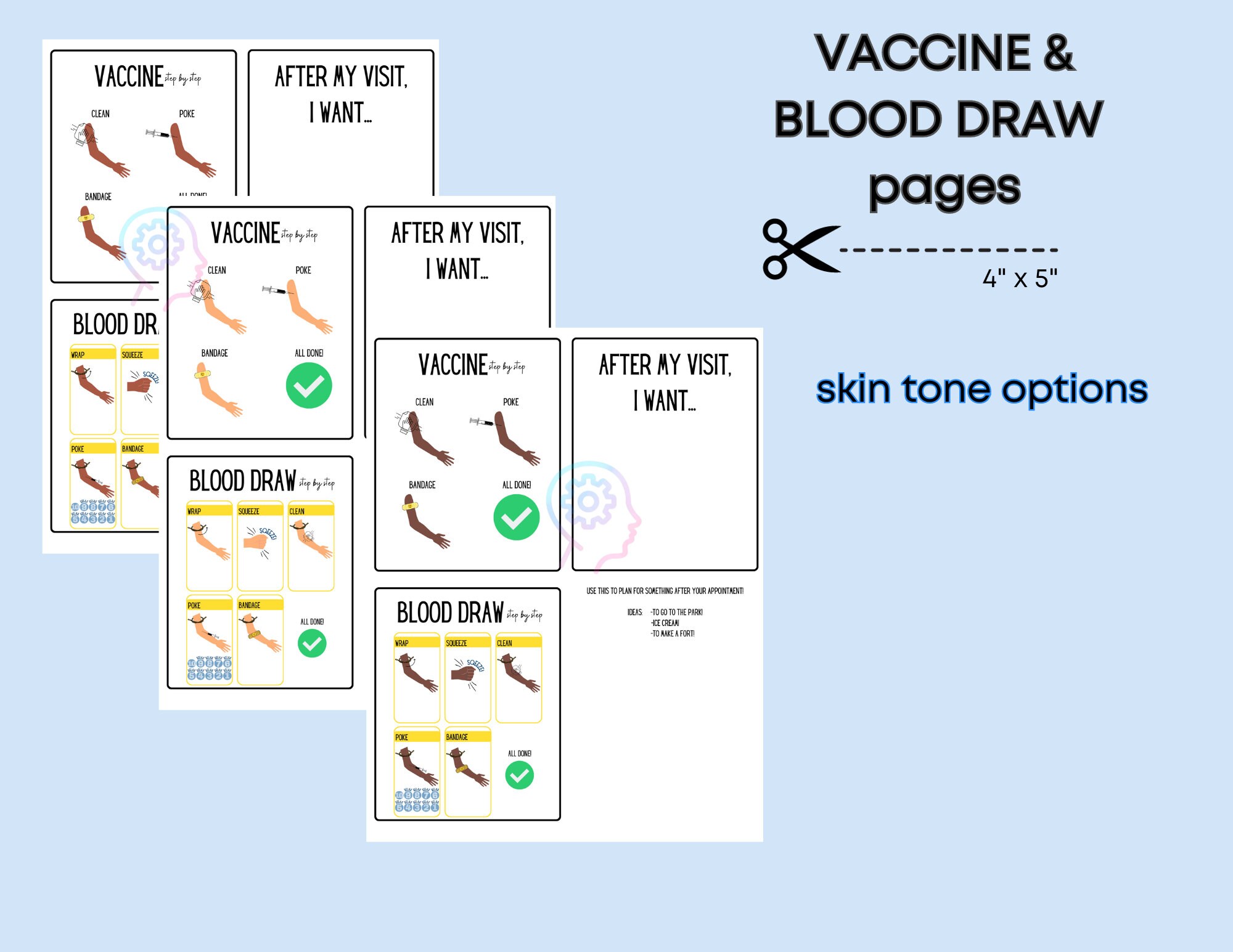 Autism Adaptive Medical Exam Visual Guides, Visual Schedule, Autism ...