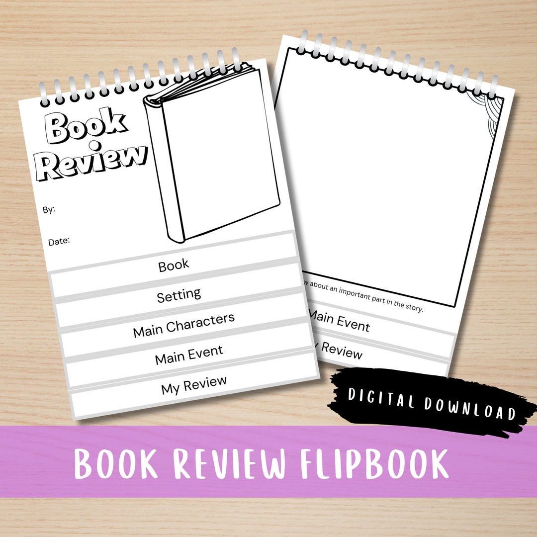 Book Review Flipbook, Book Report, Homeschool Book Report, Reading ...