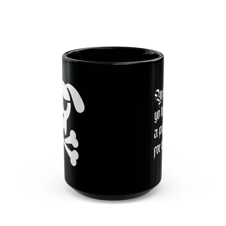 Mug, Cute Dog Jolly Roger Illustration, Pirate Animal Cup, Kawaii Black ...
