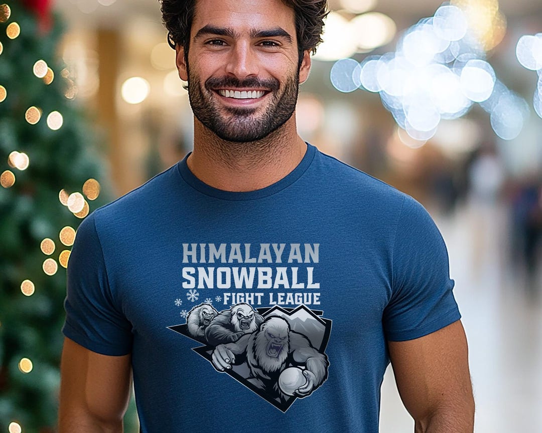 Snowball Fight Yeti Tee, Himalayan Snowball League T-shirt, Winter ...