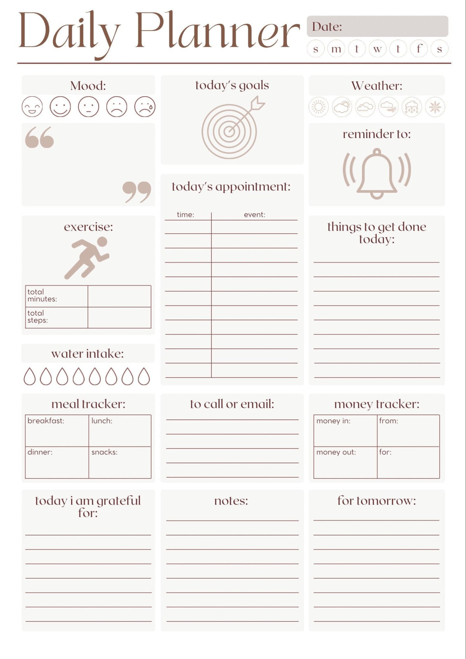 Daily Planner, Planning , Muti Colours , Organisation, Life Planning ...