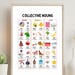 Collective Noun Poster, Educational Wall Art, Back to School ...