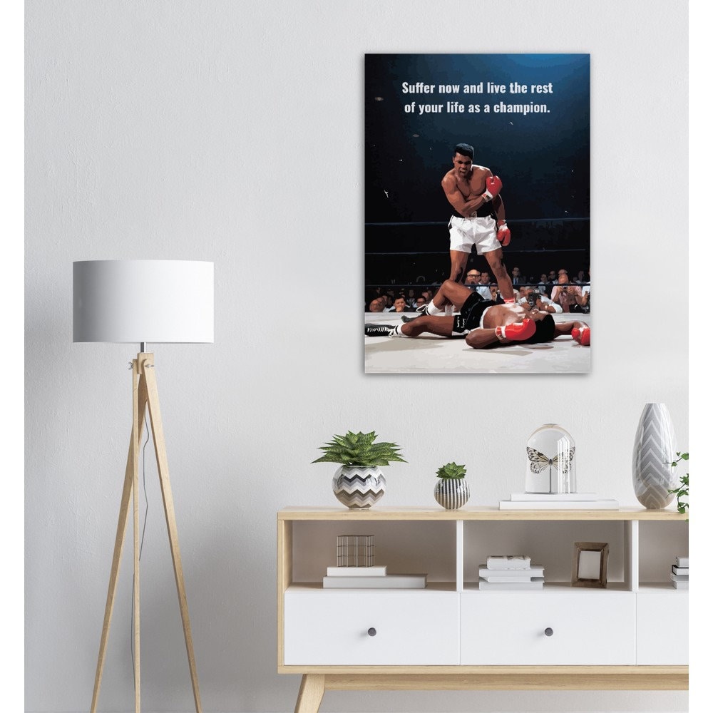 Muhammad Ali Motivational Quote Poster | Minimalist Wall Art Print ...