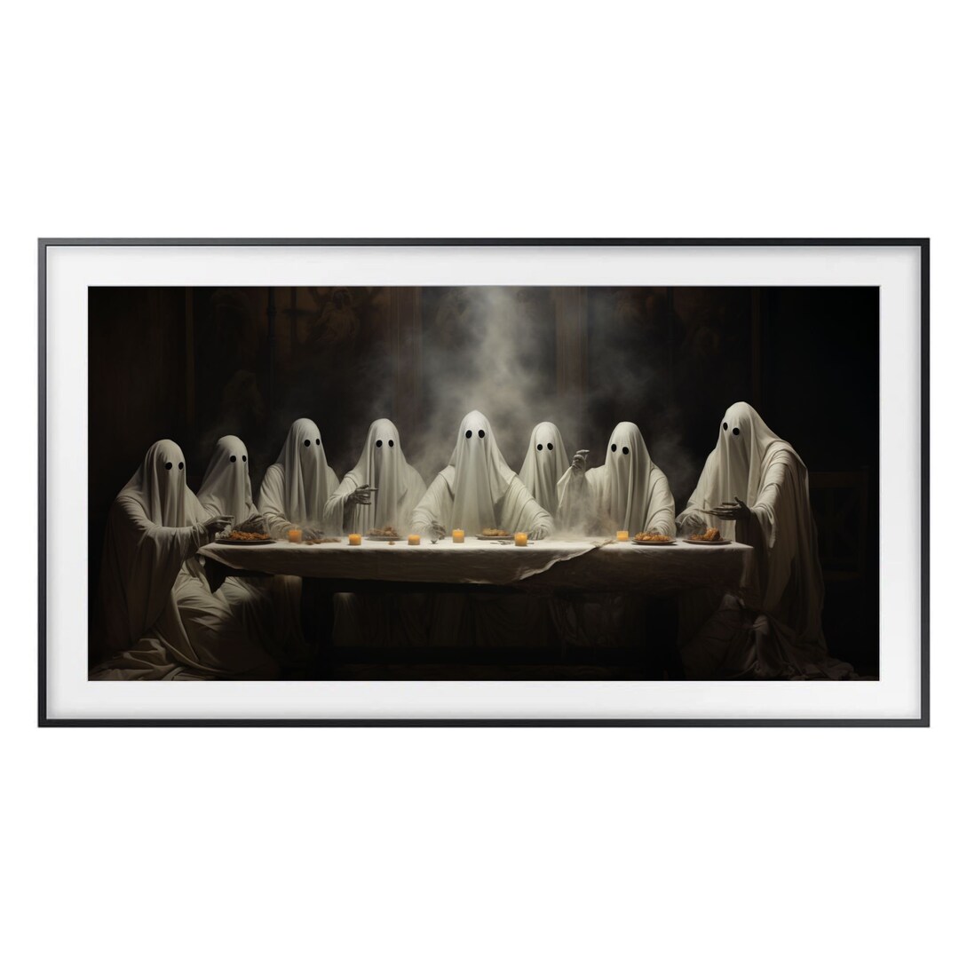 Ghost Last Supper (2 Pack) -halloween - Samsung Frame TV Art 4k - Etsy