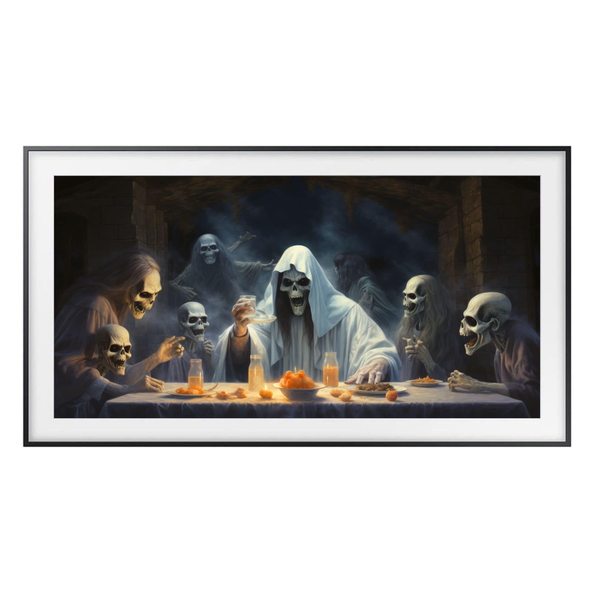 Ghost Last Supper (2 Pack) -halloween - Samsung Frame TV Art 4k - Etsy