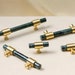 Green and White Stone Cabinet Pulls With Brass I Modern Cabinet Pulls ...