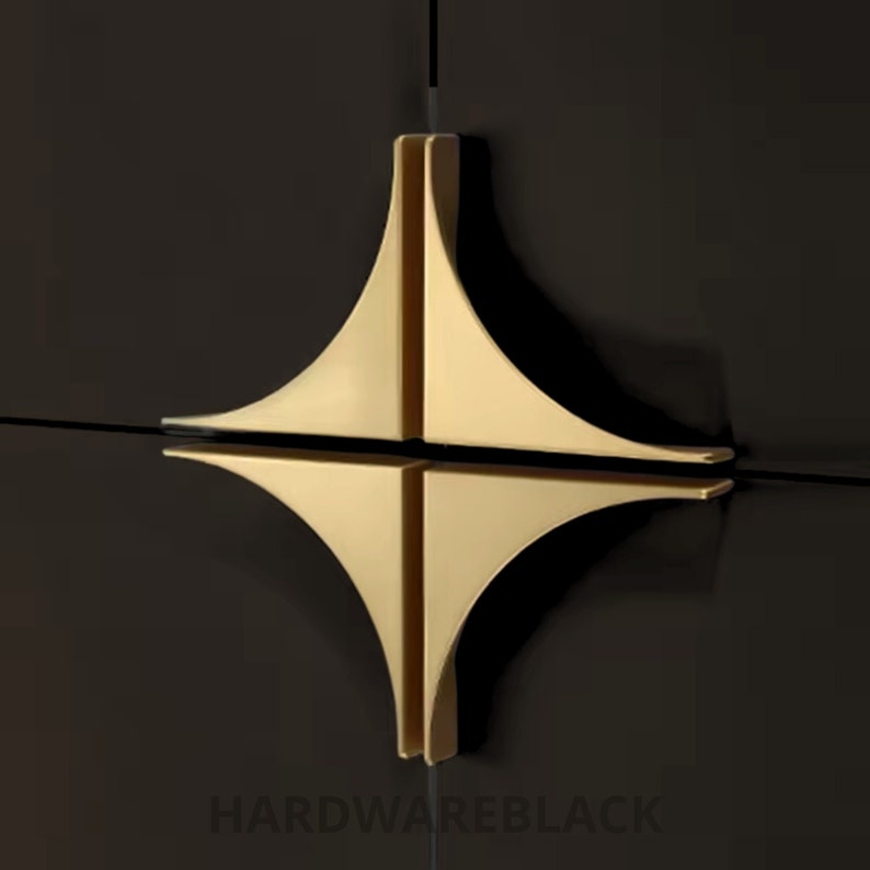 Gold Triangle Cabinet Drawer Pulls Modern Decorative Handles Stylish ...