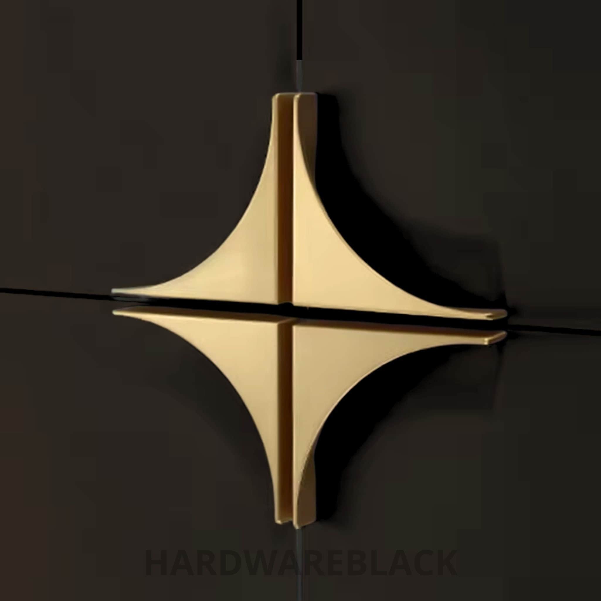 Gold Triangle Cabinet Drawer Pulls Modern Decorative Handles Stylish ...